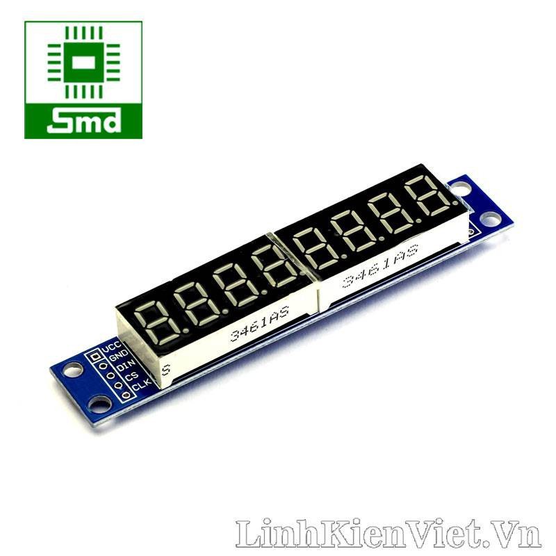 7-segment 8-digit led Module 0.36 (MAX7219) 7-segment led circuit with ...