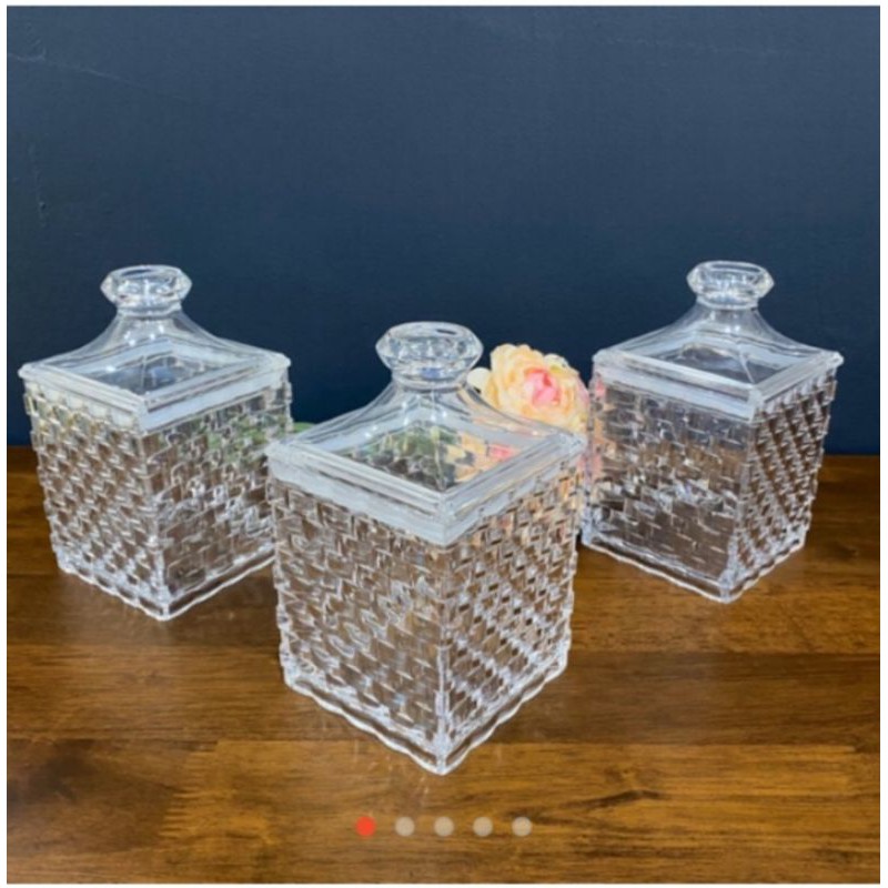 💥acrylic 3pcs square candy box with lid (1L) while stock last 💥 ...