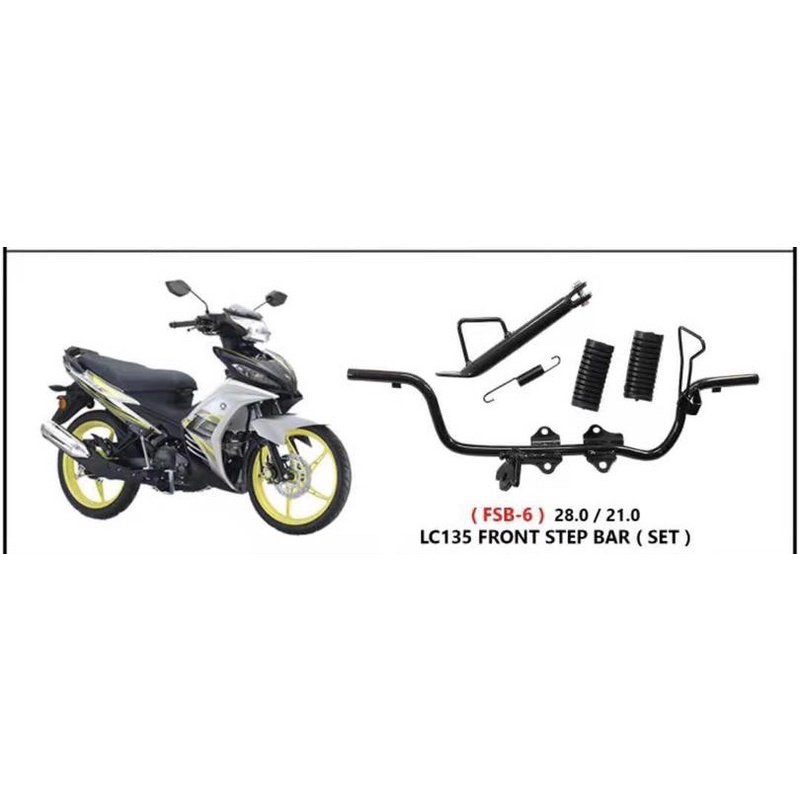 5 in 1 YAMAHA LC135 v1 v2 v3 v4 v5 4SPEED LC4S FRONT FOOTREST FOOT REST STEP BAR side stand tepi ...