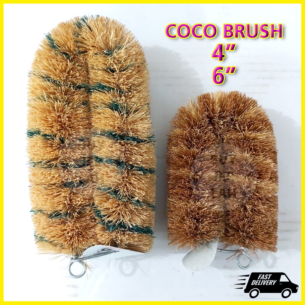 Good Quality Coco Brush Tiger 4“ 6” 鲍鱼刷 Berus Sabut | Shopee Malaysia