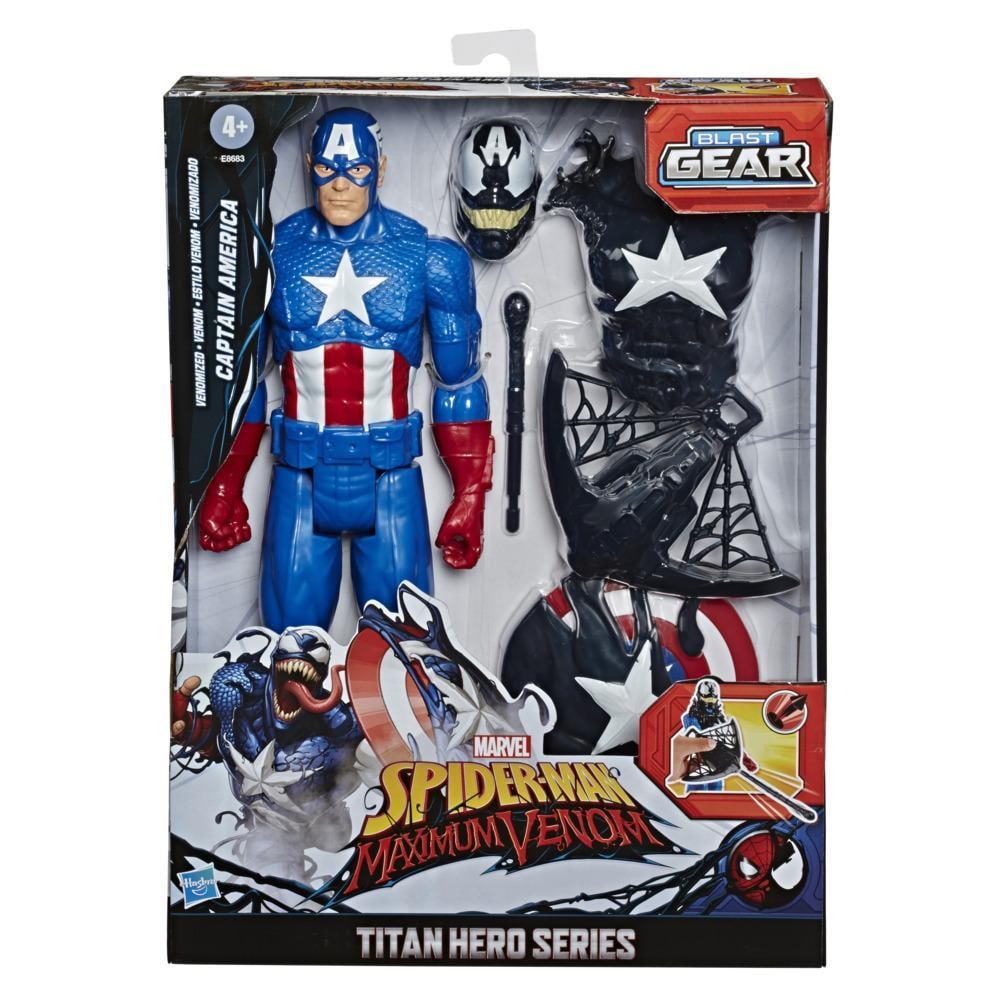HASBRO Spider-Man Maximum Venom Titan Hero Venomized Captain America ...