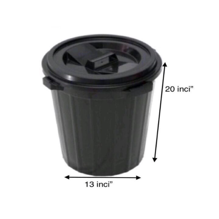 Plastic Garbage Dustbin With Cover Baldi /Black Pail With Cover /Rubbish Bin Dustbin /Tong ...