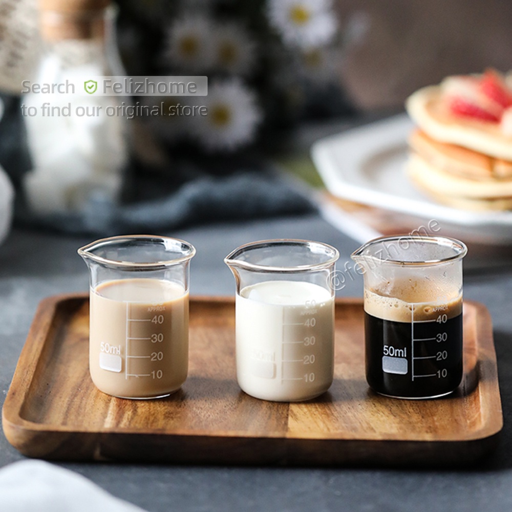 Mini Measuring Cup 50ml/100ML Heat-resistant Glass Beaker with scale ...