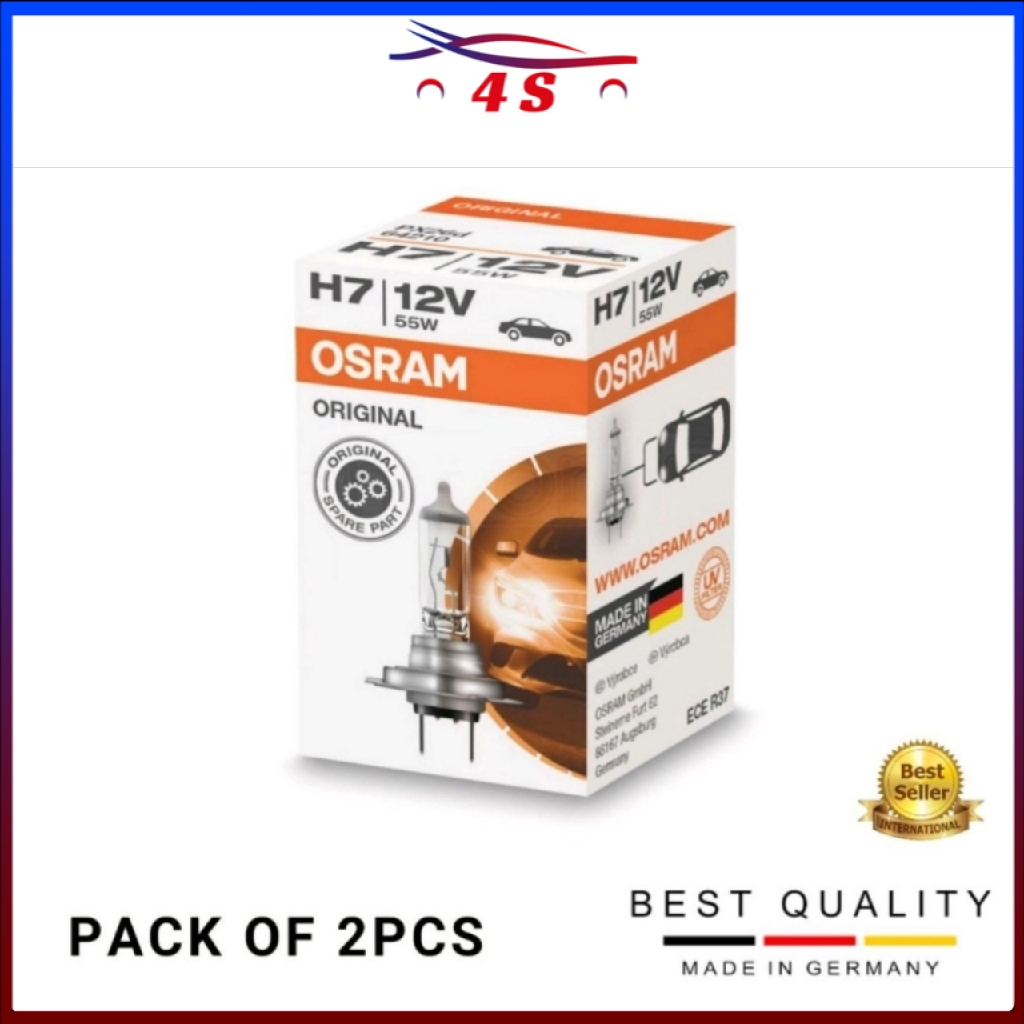 Osram H7 Original 12V 55W Light Bulb Pack of 2 (Made in Germany ...