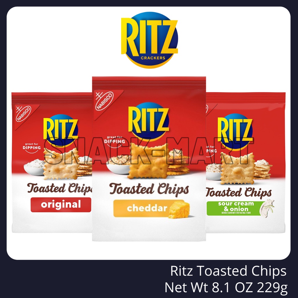 Ritz Toasted Chips, Assorted Flavour! Sour Cream & Onion / Cheddar / Original - 8.1oz/229g ...
