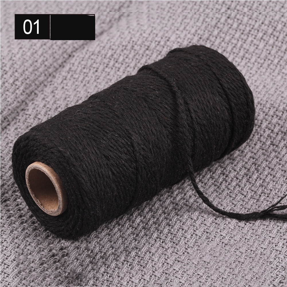 100m Long/100Yard Pure Cotton Twisted Cord Rope Artisan String Crafts ...