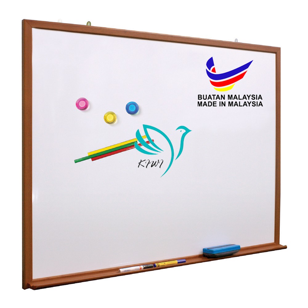 ALL SIZES Magnetic White Board With Wooden Frame/ Papan Putih /White ...