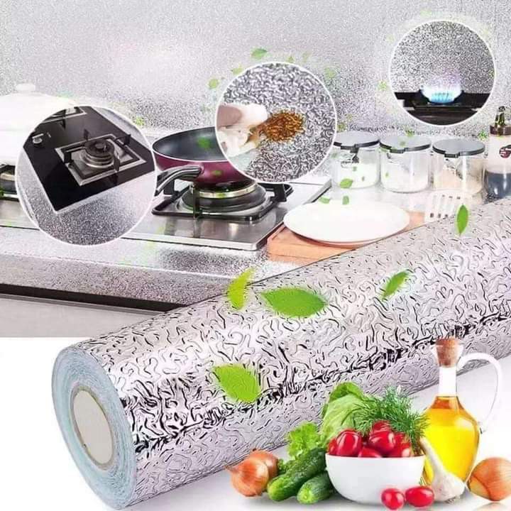 🔥local seller🔥 🔥 Ready Stock🔥 Kitchen Aluminium Foil Sticker 60cm x 5m ...