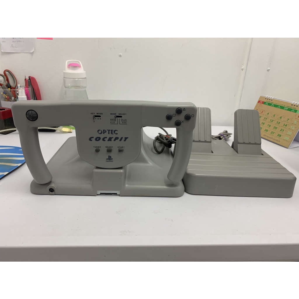 Joystick PS1 Optec Cockpit Controller Driving Play Station Steering ...