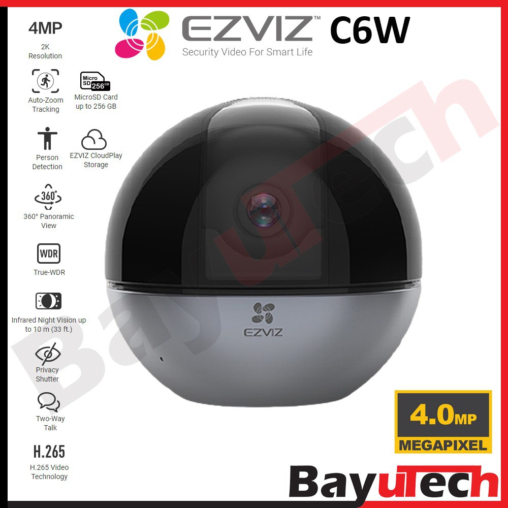 EZVIZ H6 3K 5MP C6W 2K 4MP 32 64 128 256GB Wireless Indoor Pan & Tilt CCTV IP Camera , Auto Zoom ...