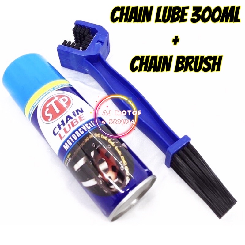 STP CHAIN LUBE 300ML BRUSH MINYAK OIL RANTAI MOTOR SPRAY CLEANER APIDO ...