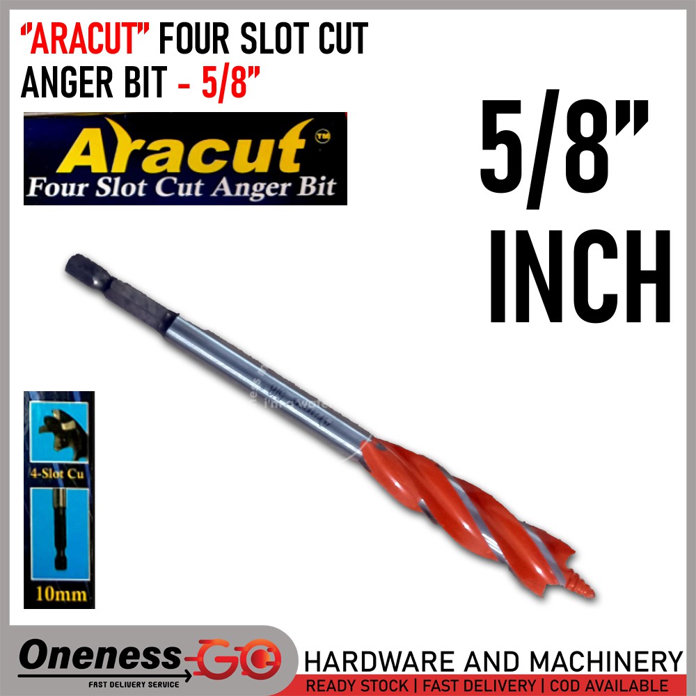 ''ARACUT'' FOUR SLOT CUT ANGER BIT -5/8'' | Shopee Malaysia