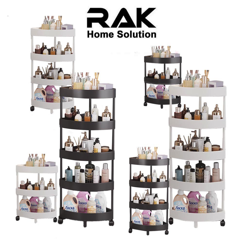 RAK Rak Sudut Segi Tiga Sudut Bilik Mandi Lantai Rak Berbilang Lapisan ...