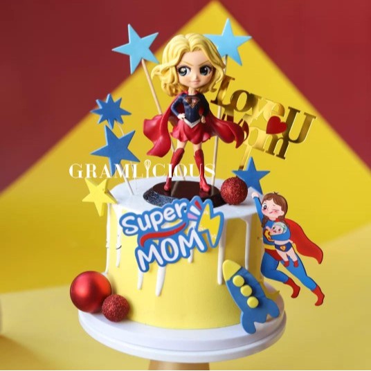 READY STOCK - Superwoman Figurine Cake Topper (Solid) | Shopee Malaysia