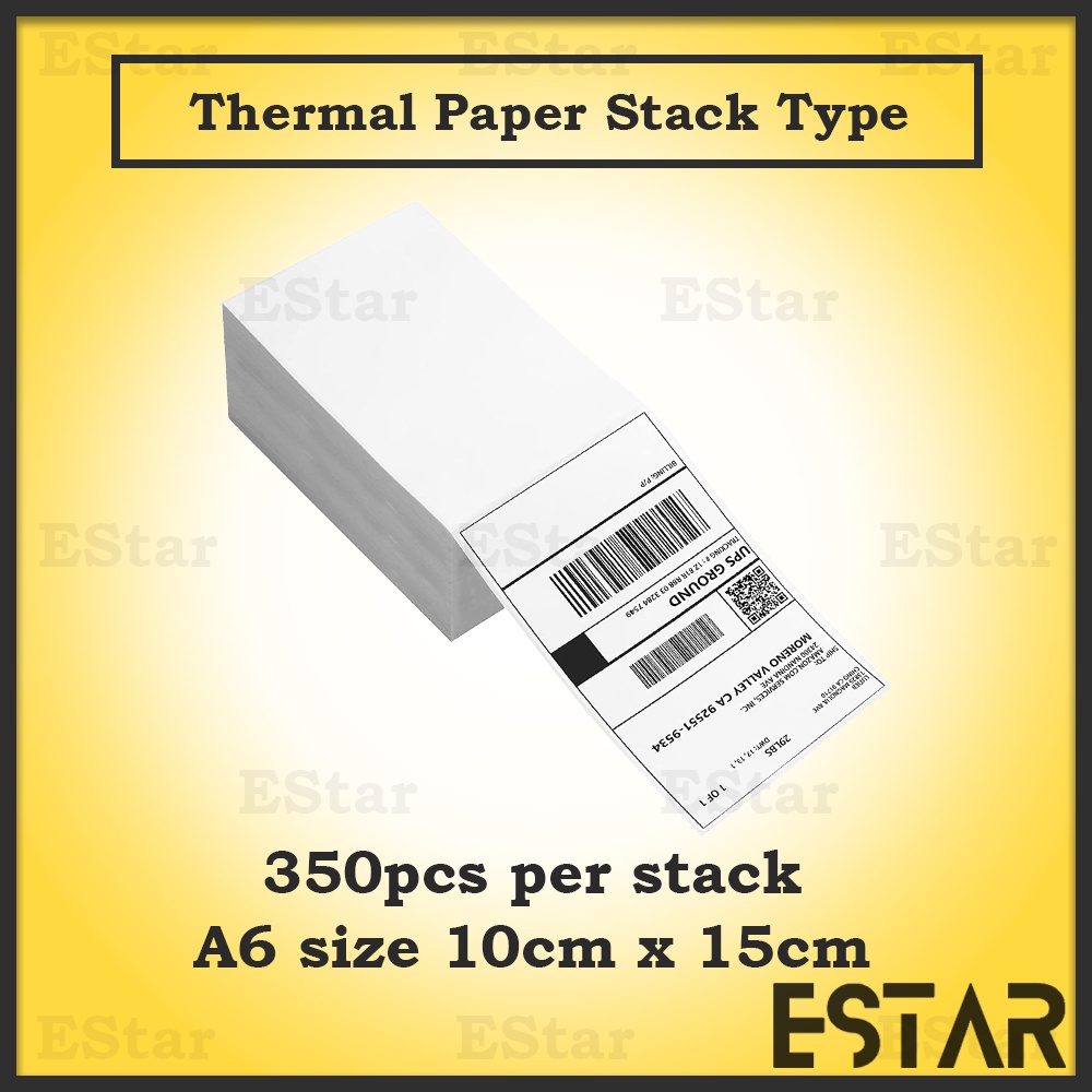 350pcs Roll Thermal Sticker A6 Paper Roll Fold Stack Airway Bill ...
