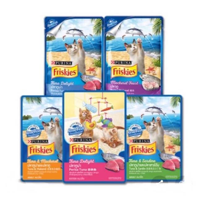 Friskies Pouch Sachet All Variant 80 Gram/Wet Food Cat Food | Shopee ...
