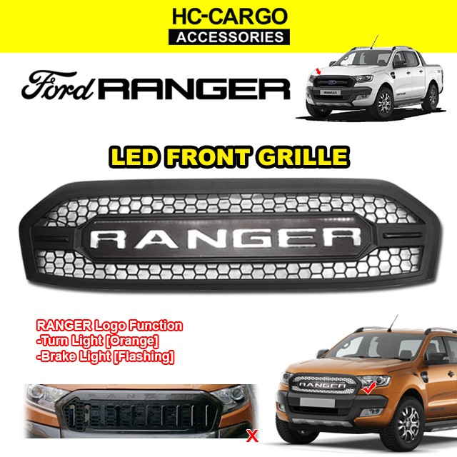 Ford Ranger T7 2016-2019 LED Front Grille (Left and Right running LED ...