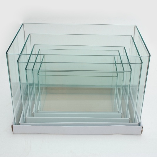 Aquarium Curve Tank, Glass, Curved Corner Akuarium Kaca (18cm | 22cm ...