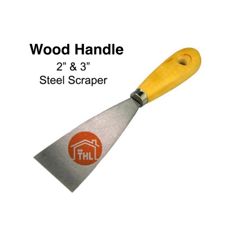 Wooden Handle Steel Scraper 2” / 3” # Scraper Besi | Shopee Malaysia