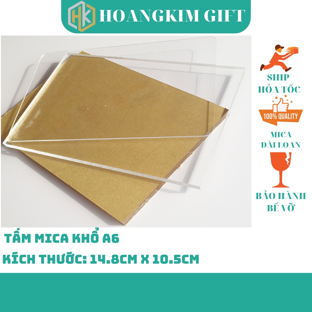 Transparent mica plastic sheet, size A6 (14,8cm*10.5cm) thickness 2mm ...