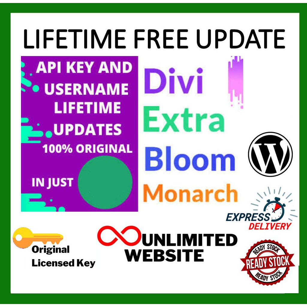 Divi Theme + Extra, Bloom, Monarch (with API Key Lifetime Update ...