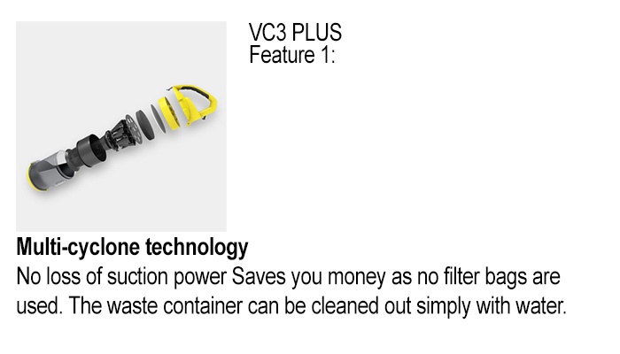 KARCHER VC3 PLUS / VC3PLUS MULTI CYCLONE VACUUM CLEANER C/W HEPA FILTER ...