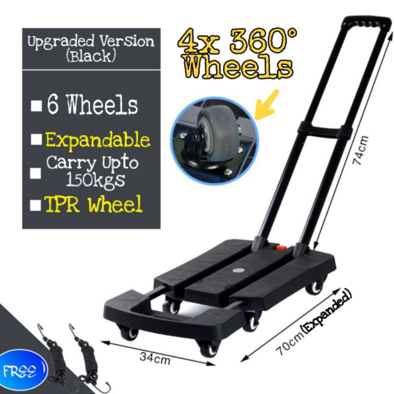 PREMIUM QUALITY Flatbed cart, trolley, pull truck,portable trolley,push ...