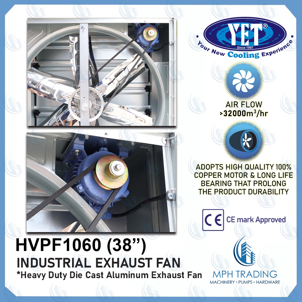 YET HVPF 1060 (38") Full Stainless Steel 38 Inch High Volume Industrial ...