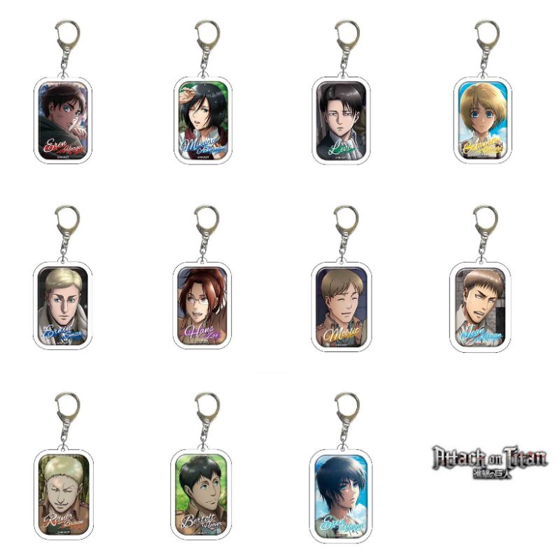 ANIME ACRYLIC KEYCHAIN PENDANT attack on titan shingeki no kyojin eren ...