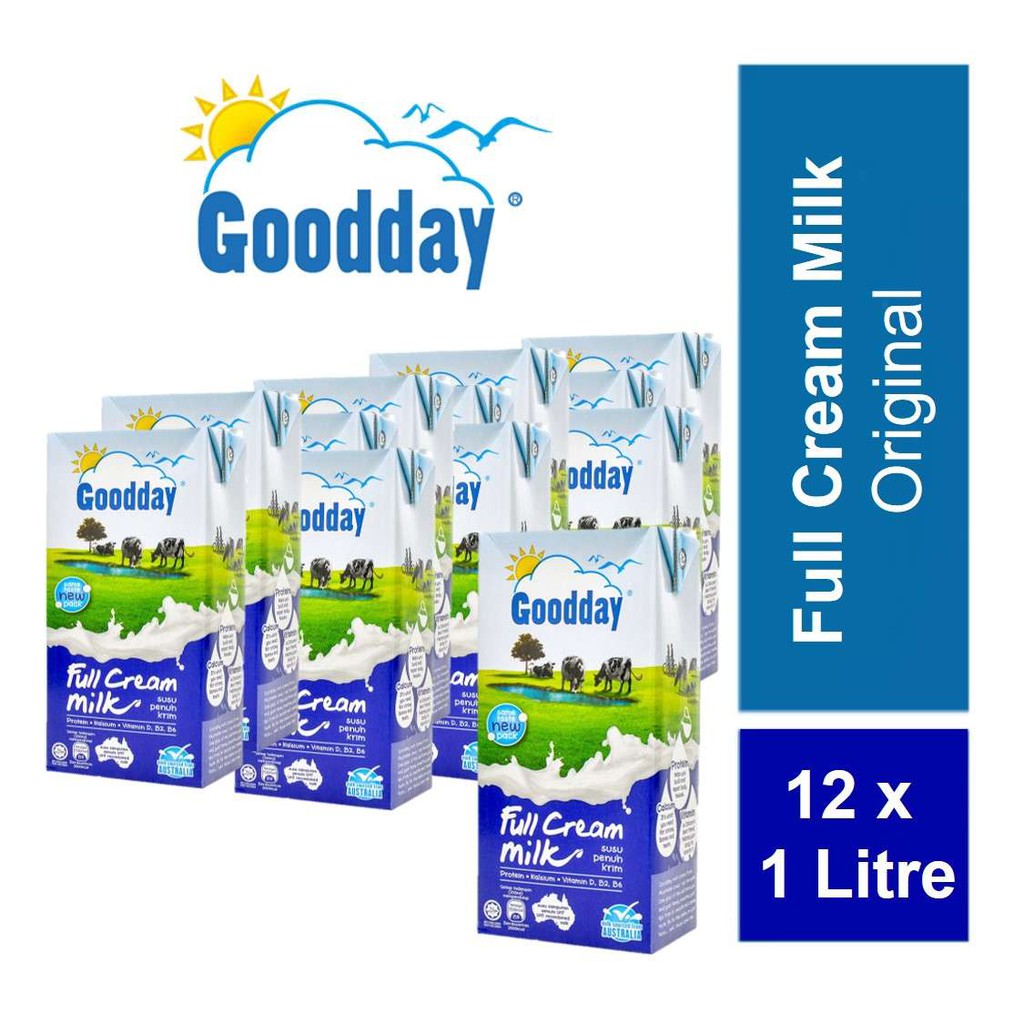 Goodday UHT Full Cream Milk 12x1litre | Shopee Malaysia