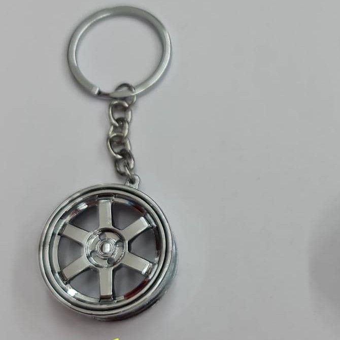 Sport Rims Design Metal Car Keychain (CHROME) | Shopee Malaysia