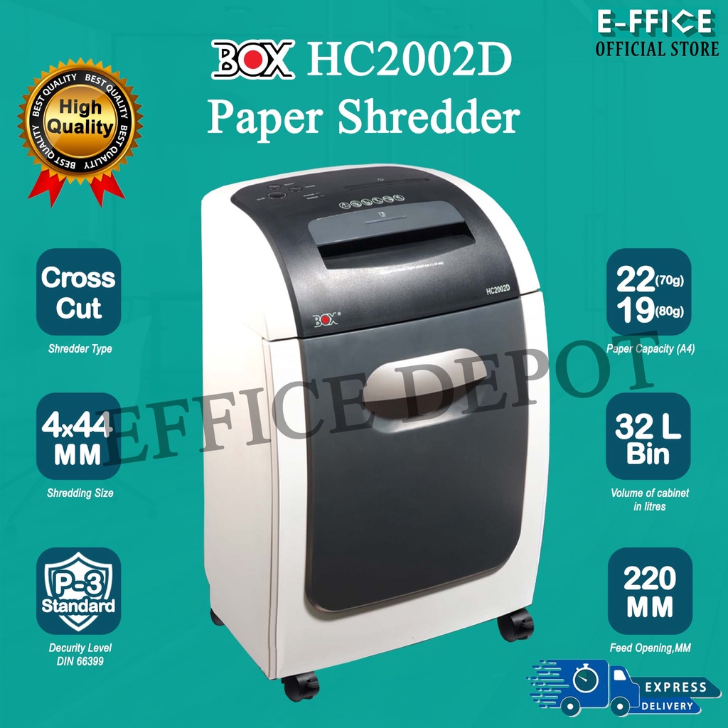 Effice Depot - HC2002D BOX Paper Shredder Cross Cut | Shopee Malaysia