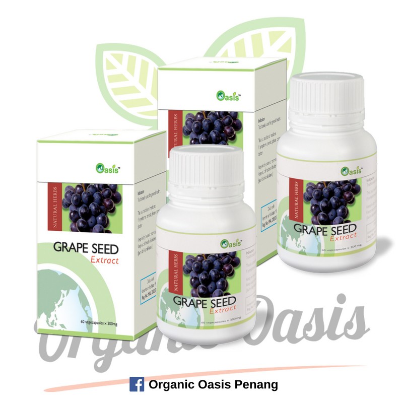 Oasis GRAPE SEED EXTRACT 120´s x 300mg Twin Pack (EXP 04/2026) | Shopee ...