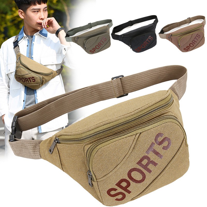 (W21) Waist Bag Sporty Fabric Smooth But Cool bagdance | Shopee Malaysia