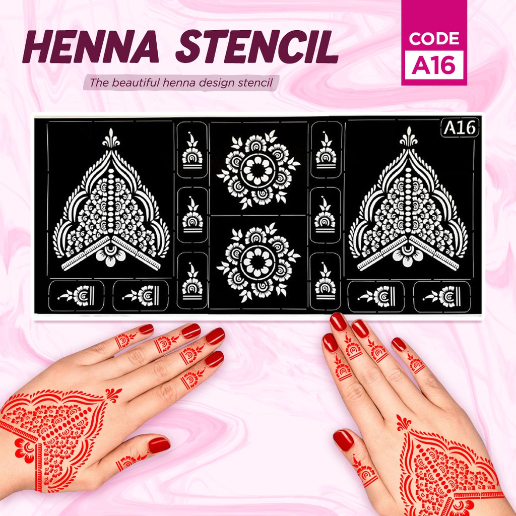 STICKER INAI/ HENNA STENCIL (A16) | Shopee Malaysia