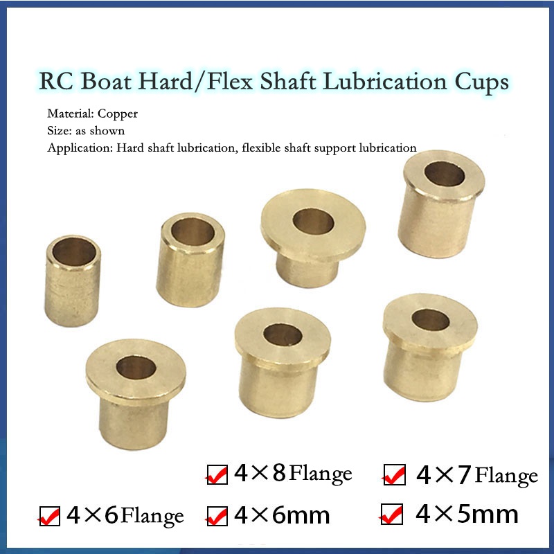 4Pcs RC Boat hard/soft shaft lubrication cups instead of bearing copper ...