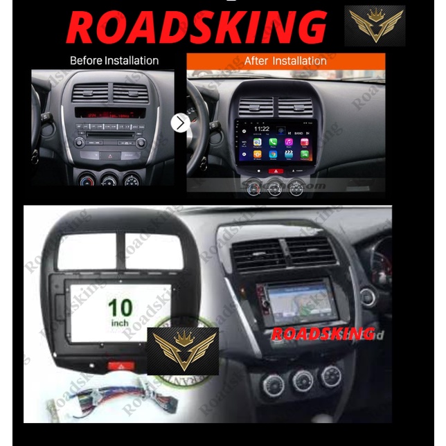 CAR AUDIO PLAYER CASING ANDROID 10.1 INCH MITSUBISHI ASX 2013 - 2017 ...
