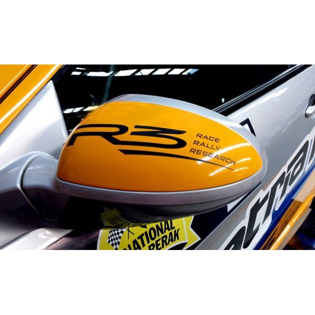 PROTON R3 RACE RESEARCH RALLY STICKER FOR SIDE MIRROR | Shopee Malaysia
