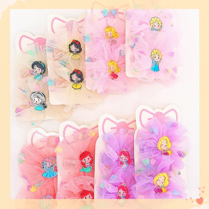 Kids Hair Accessories Sequins Flower Yarn Princess Wrapped Hairpin ...