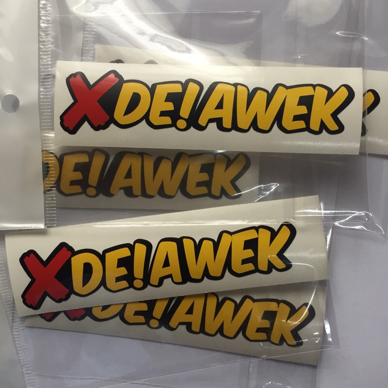 XDE AWEK Stickers Coverset Helmet Motor | Shopee Malaysia