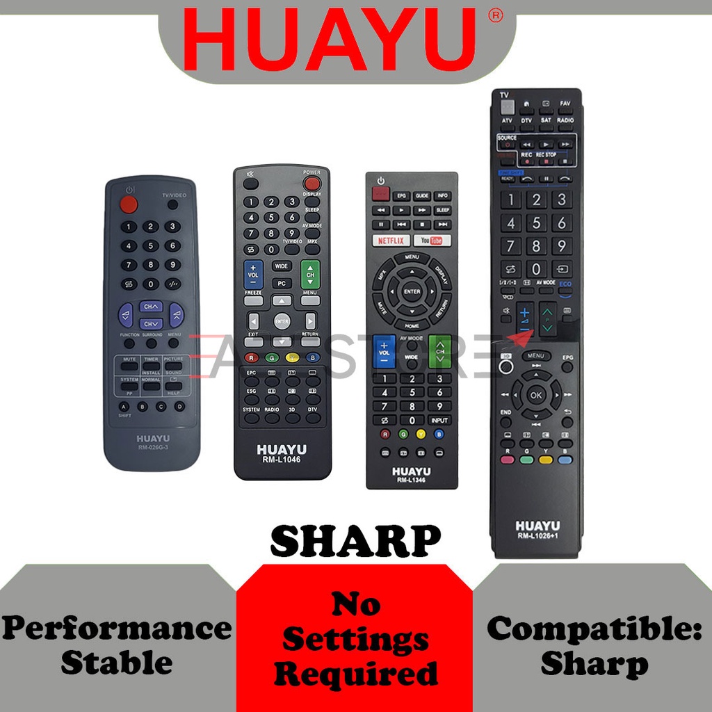 (Compatible: Sharp ) Huayu Universal / Multi TV / LCD / LED ...