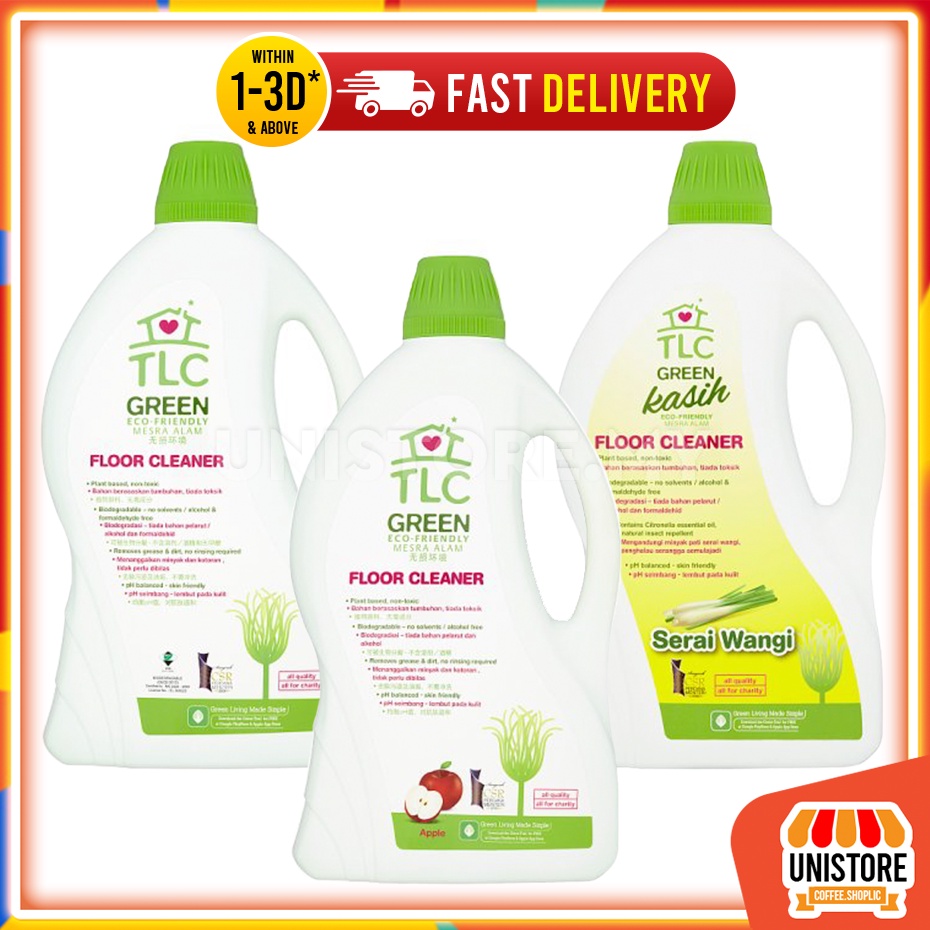 TLC GREEN FLOOR CLEANER APPLE / SERAI WANGI / GREEN / BLOSSOM Anti-Bug ...