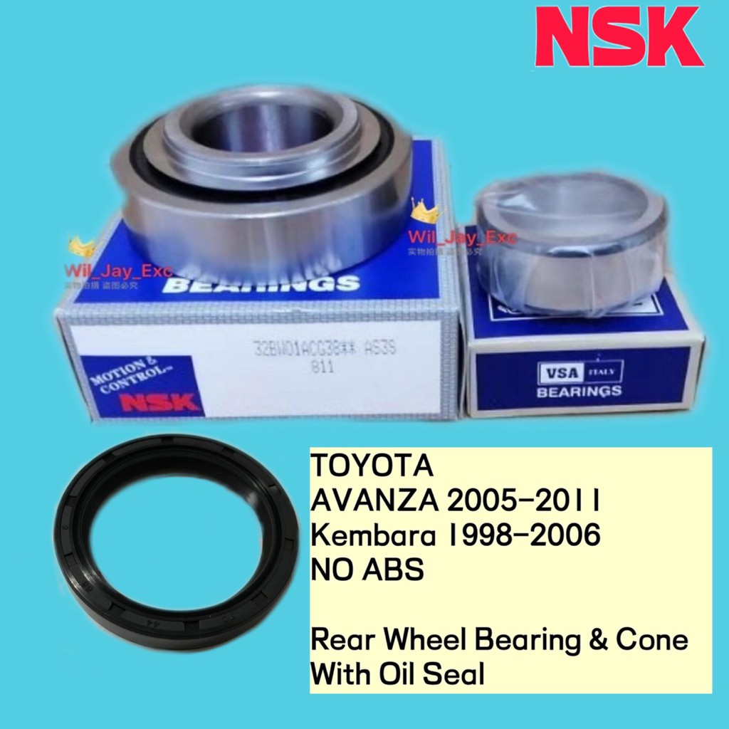 TOYOTA AVANZA 32BW01ACG38 PERODUA KEMBARA NO ABS REAR WHEEL BEARING ...
