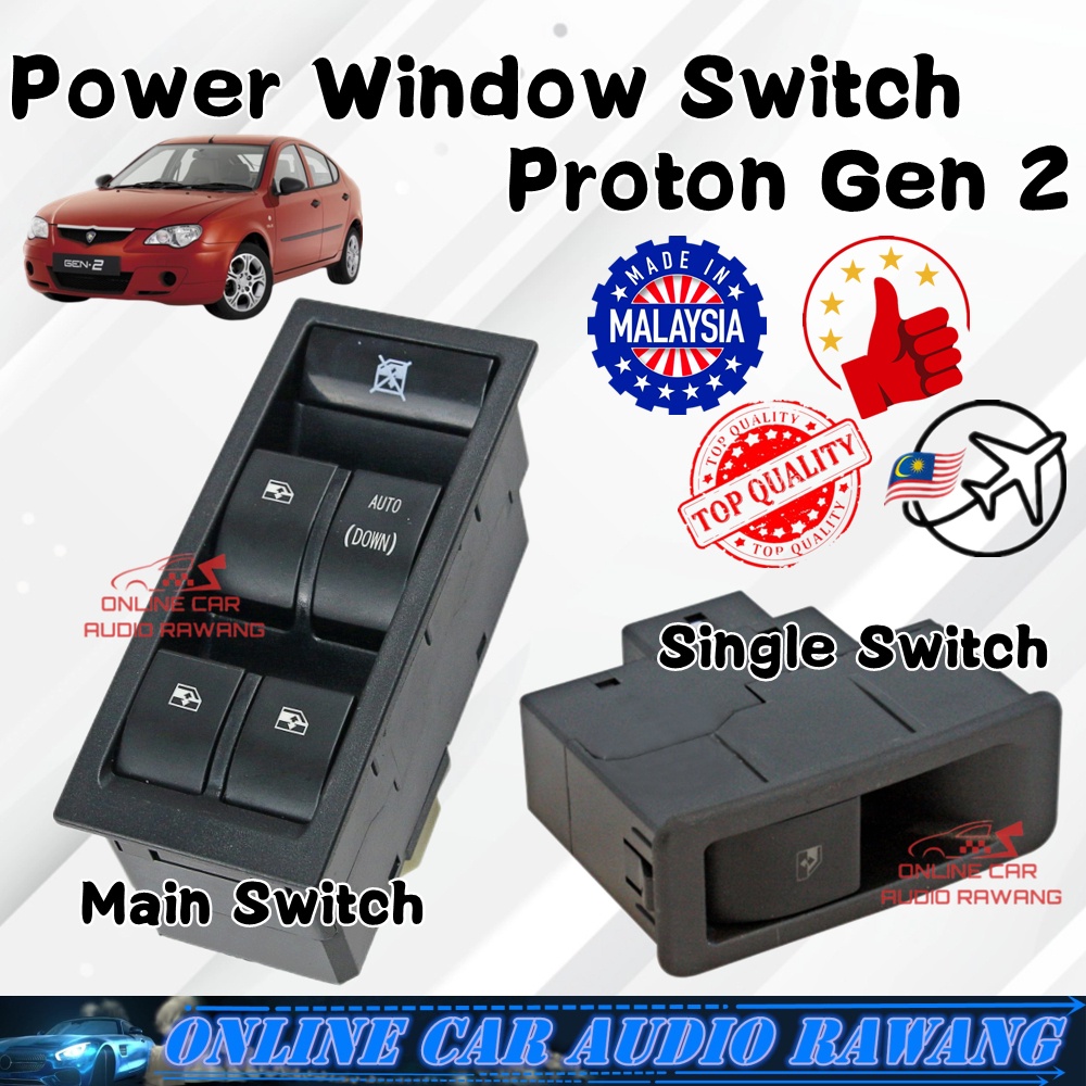 Proton Gen 2 Power Window Switch / Main Switch / Single Switch / Sub ...