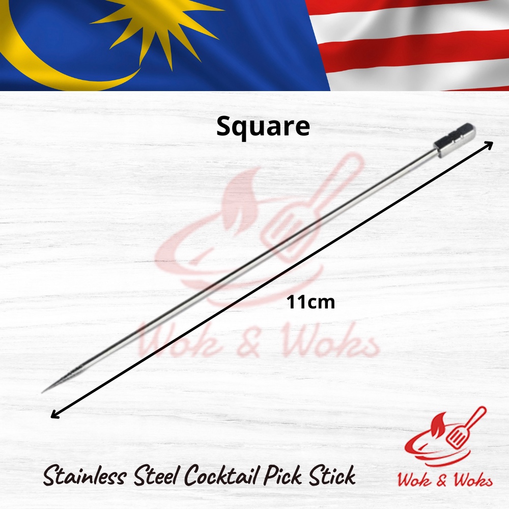 Stainless Steel Cocktail Pick Stick / Jarum Pin Koktel Keluli Tahan ...