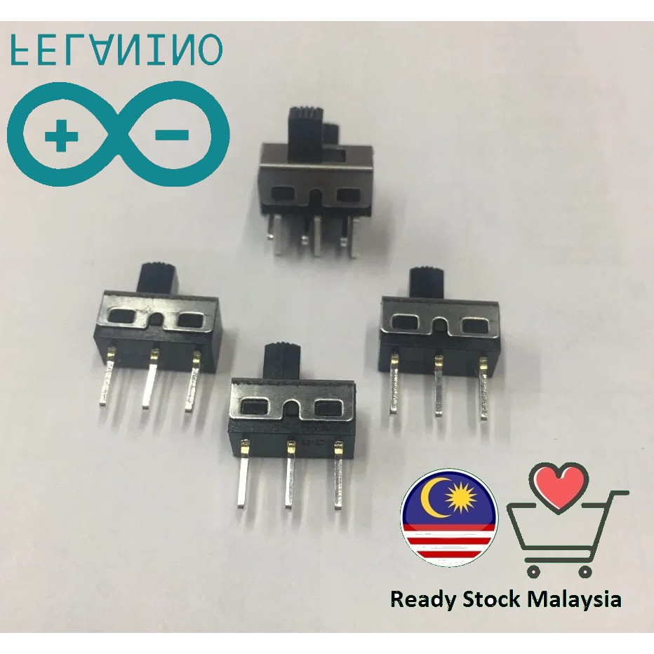 Toggle switch 3pin 2 slide SS12D10 vertical slide switch 1P2T handle height 5MM SPDT switch ...