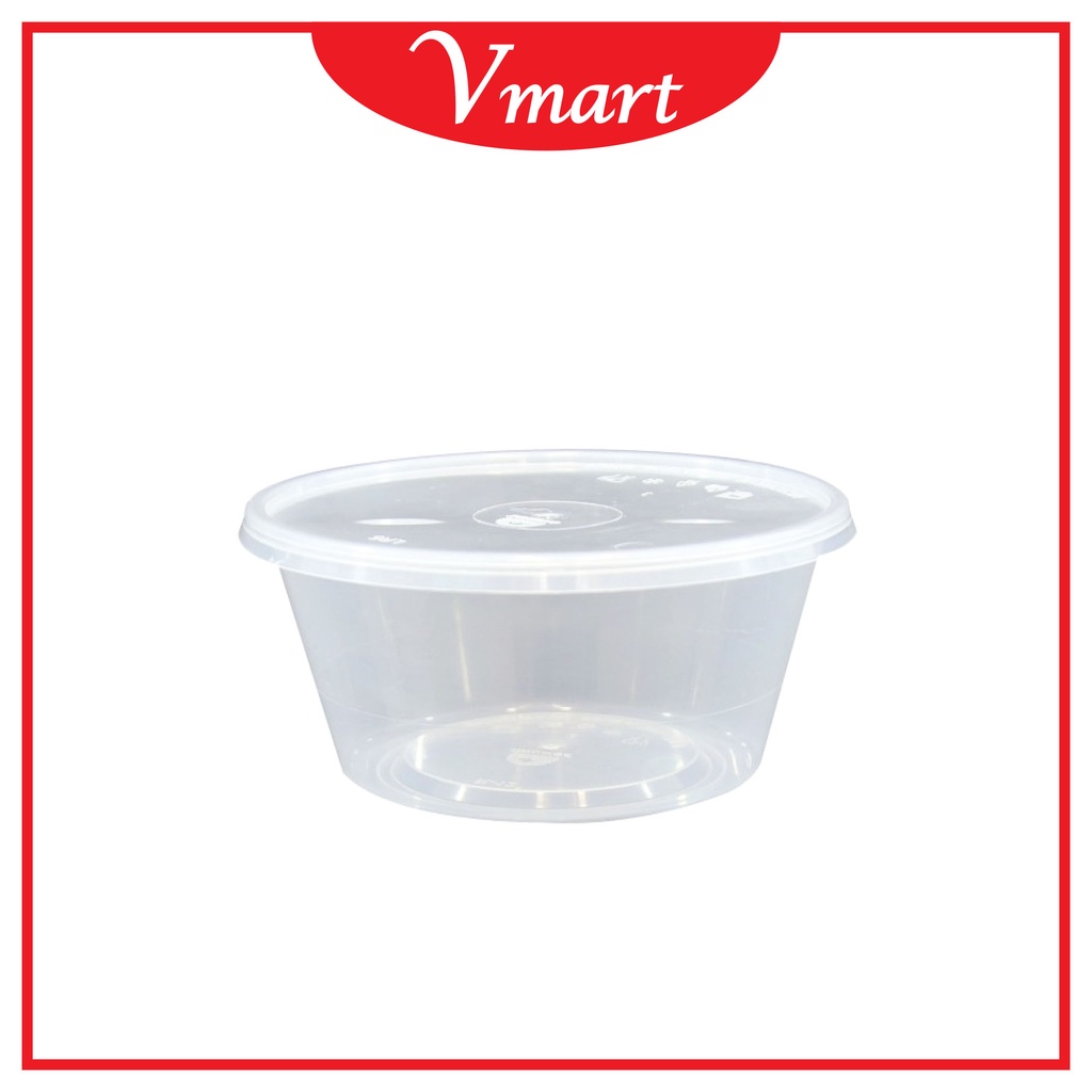 12oz / 16oz / 20oz PP Round Container With Lid Cover / Plastic ...