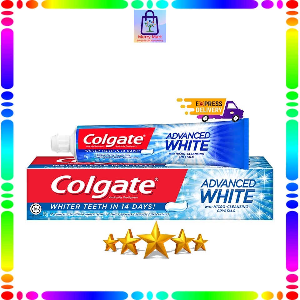 Colgate Advanced White Whitening Toothpaste 90g Travel Sample Trial ...