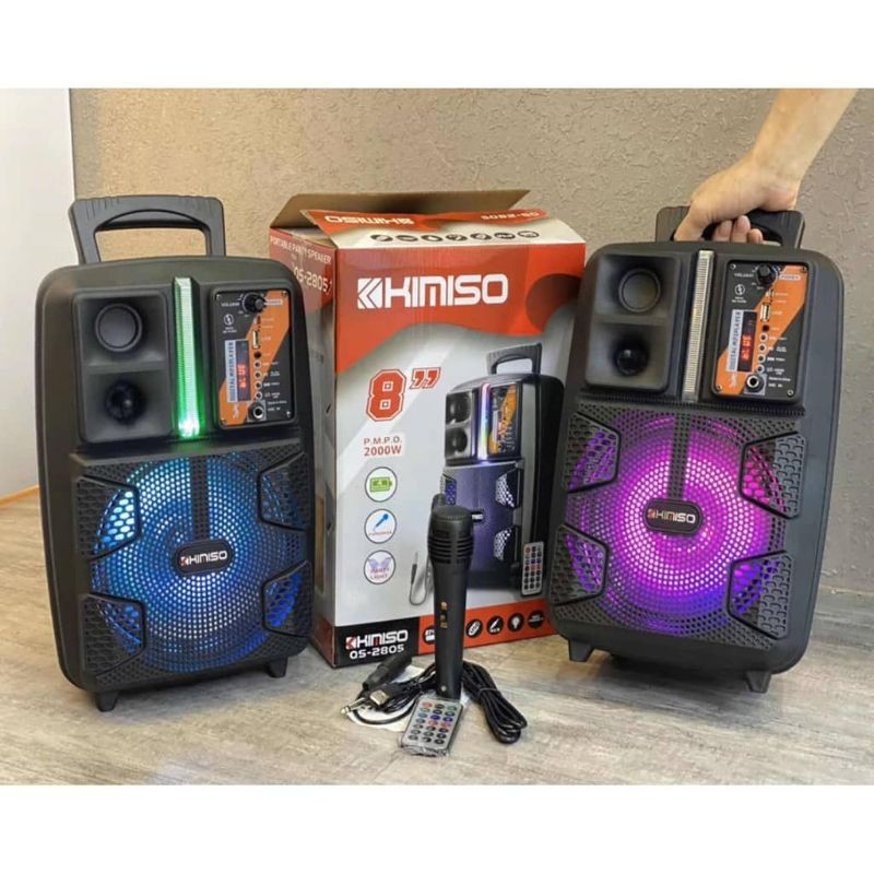 KIMISO QS-2805 8 INCH LED PORTABLE SUPER BASS SPEAKER BLUETOOTH /USB ...