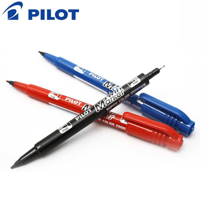 Pilot TWIN MARKER PERMANENT FINE & EXTRA FINE - SCA-TM- (Black, Blue ...